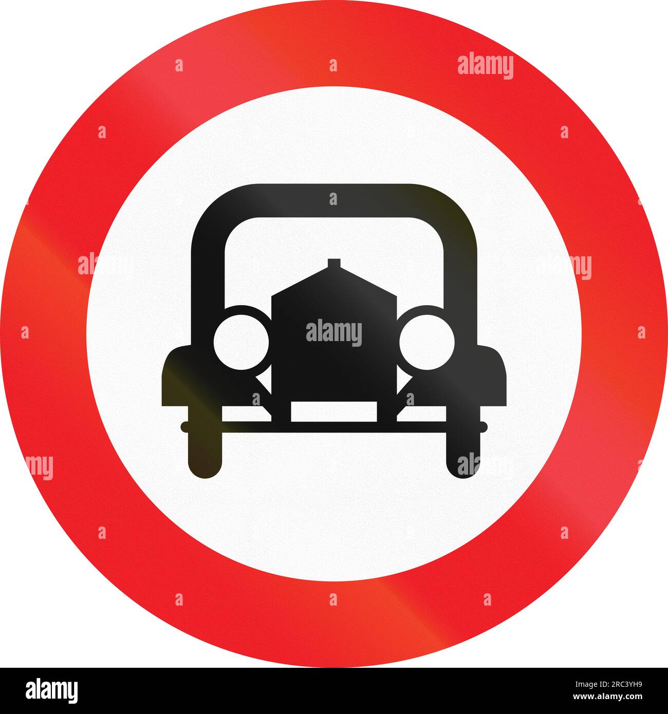 Austrian sign prohibiting thoroughfare for all motor vehicles (except ...