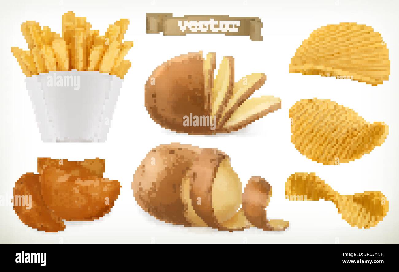 Ribbed chips Stock Vector Images - Alamy