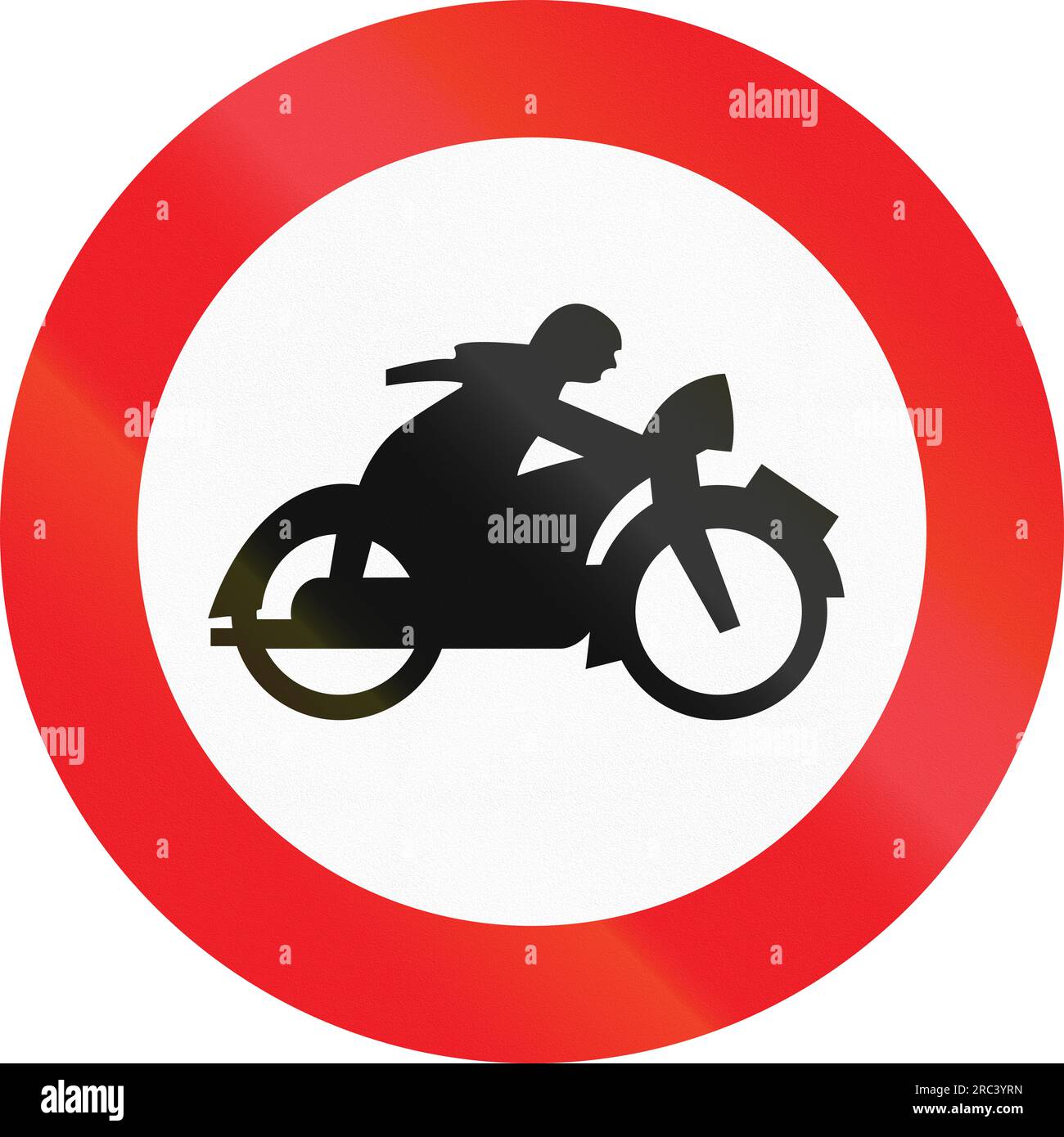 Austrian sign prohibiting thoroughfare for motorcycles Stock Photo - Alamy