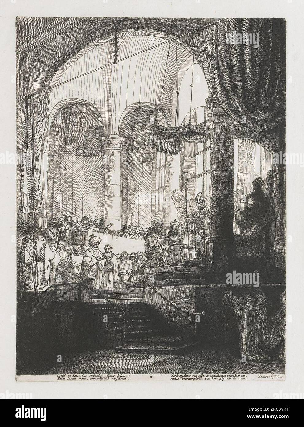 Medea or the marriage of Jason and Creusa 1648 by Rembrandt Stock Photo ...