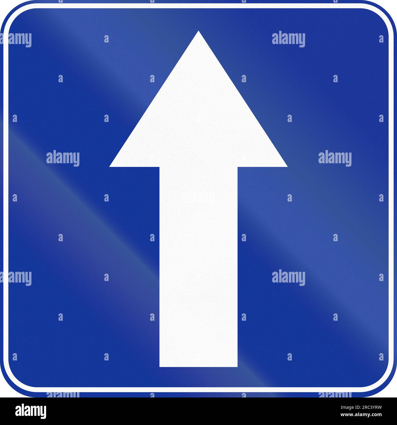 Polish traffic sign: One-way traffic Stock Photo - Alamy