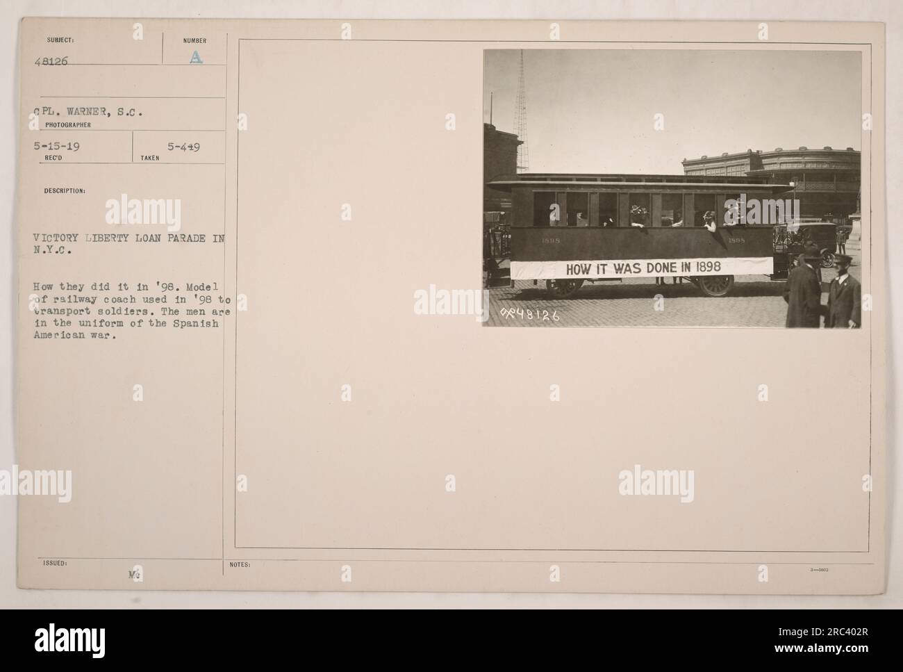 VICTORY LIBERTY LOAN PARADE IN N.Y.C. featuring a model of a railway ...