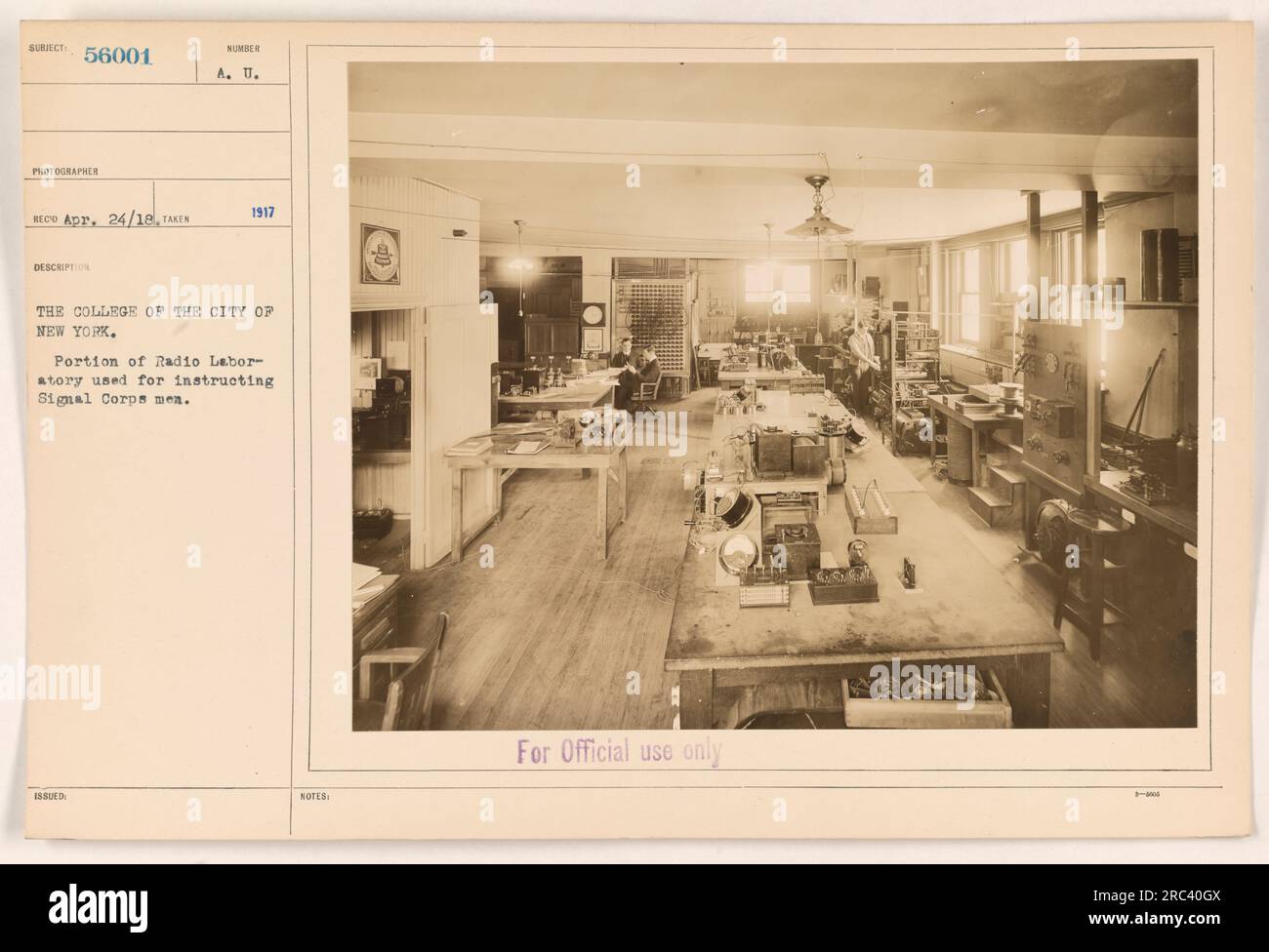 Portion of the Radio Laboratory at The College of the City of New York ...