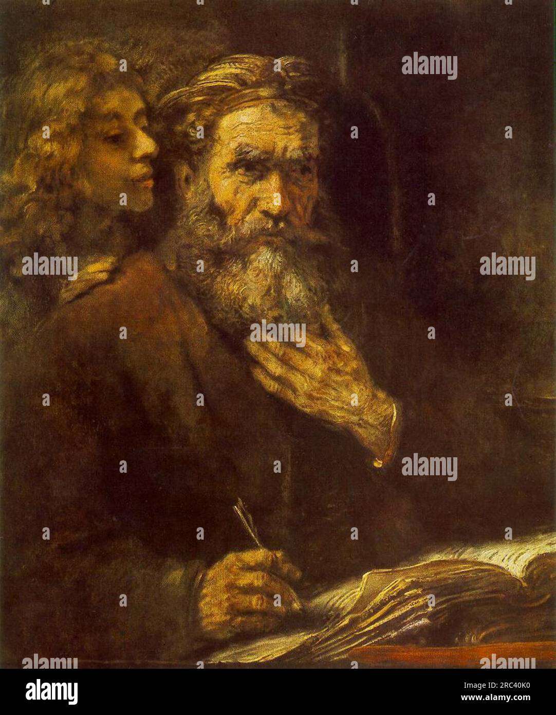 St. Matthew and The Angel 1661 by Rembrandt Stock Photo - Alamy