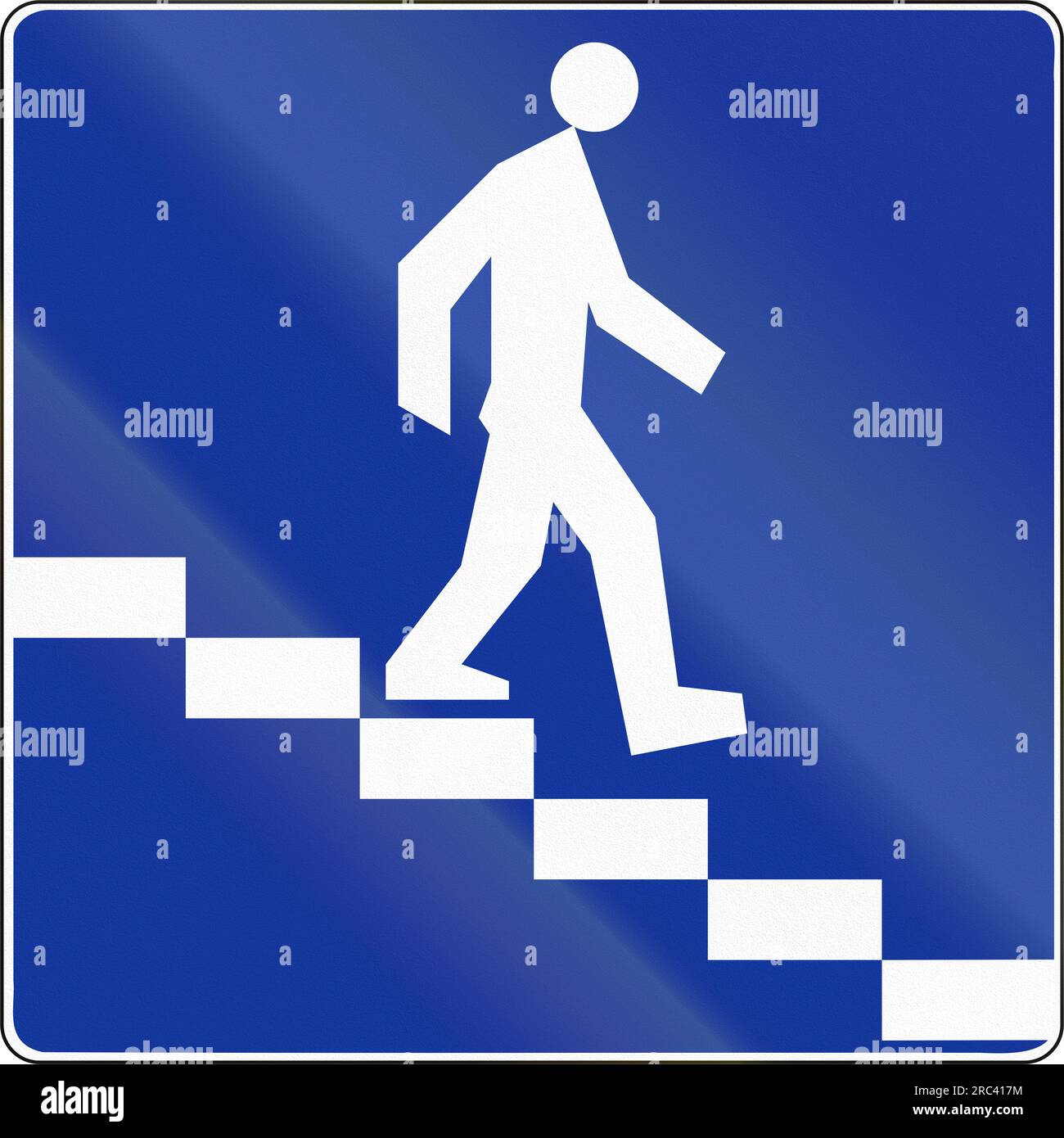 Polish traffic sign: Pedestrian underpass Stock Photo - Alamy