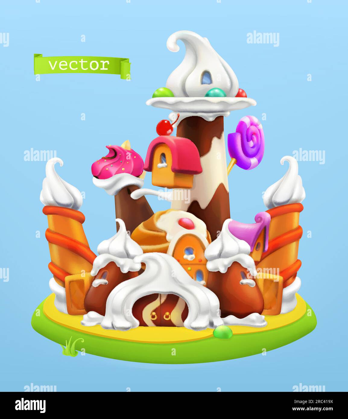 Gingerbread castle Stock Vector Images - Alamy