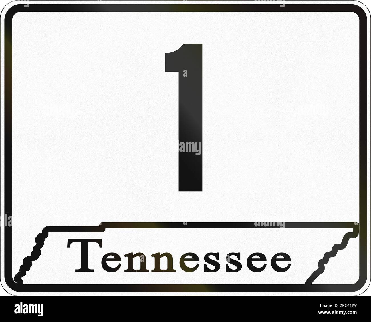United States State Highway shield, Tennessee. The sign contains a ...