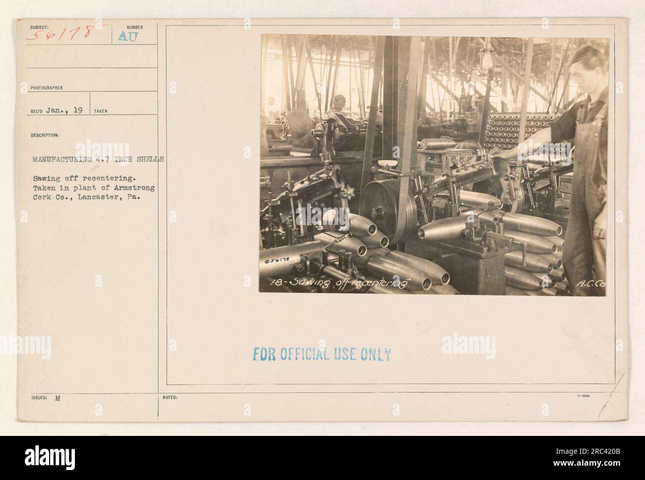 Workers at the Armstrong Cork Co. plant in Lancaster, PA manufacturing ...