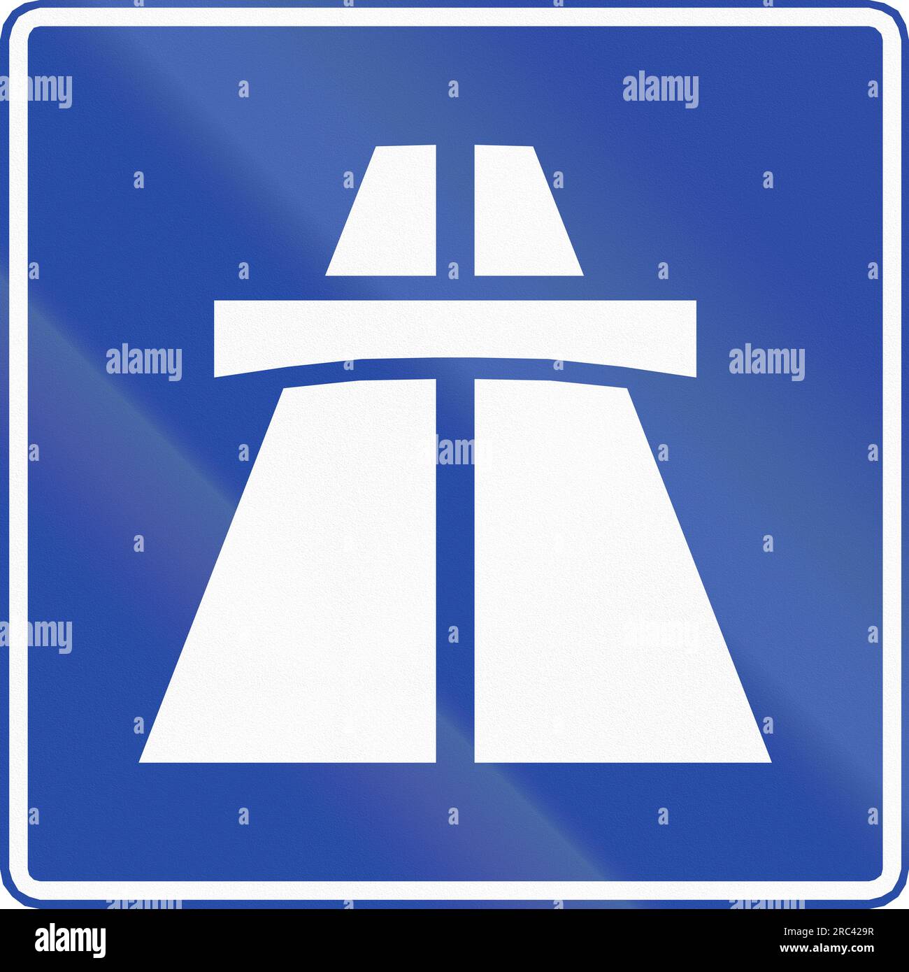 Blue square motorway sign hi-res stock photography and images - Alamy
