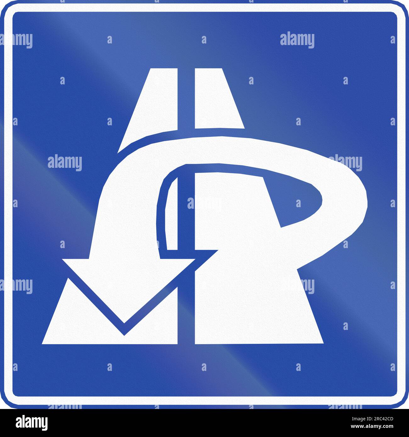 Blue square motorway sign hi-res stock photography and images - Alamy