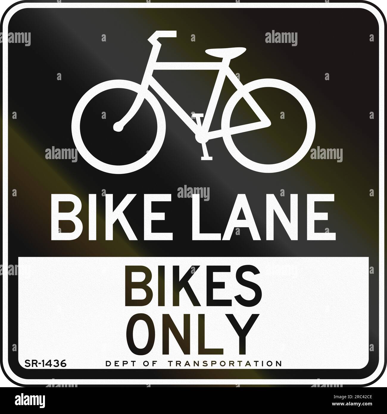 United States traffic sign: Bike lane - bikes only, New York City Stock ...