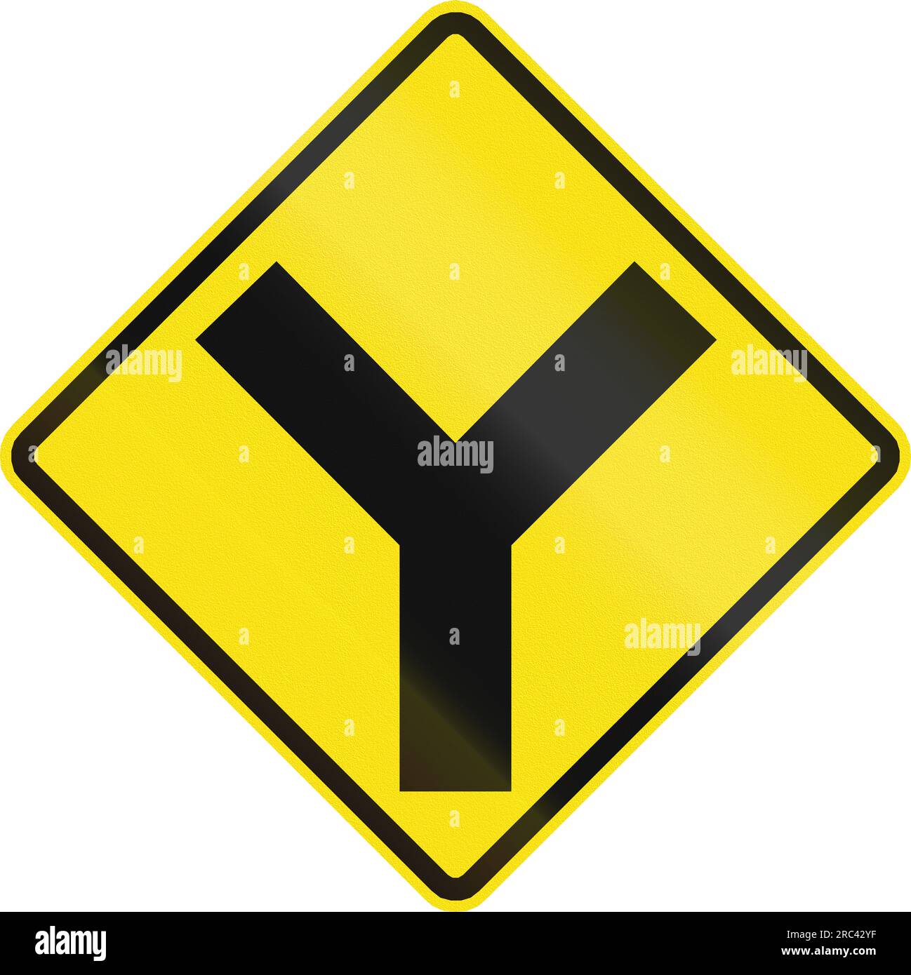 Y intersection sign hi-res stock photography and images - Alamy