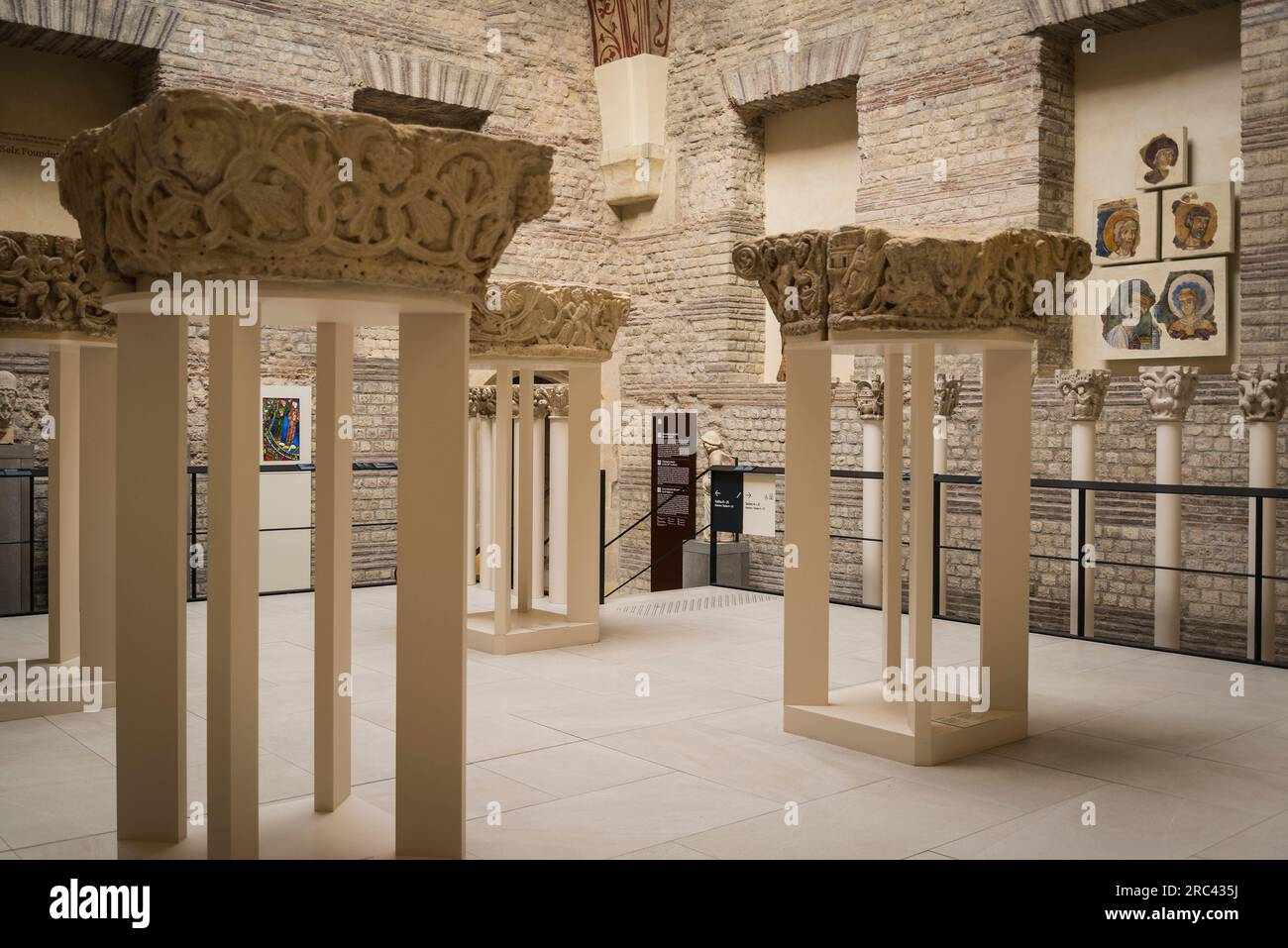 Medieval capitels, Cluny Museum - National Museum of the Middle Ages, Paris, France Stock Photo ...