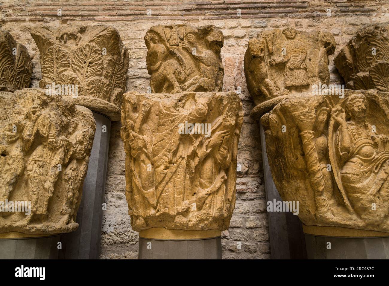 Medieval capitels, Cluny Museum - National Museum of the Middle Ages, Paris, France Stock Photo ...
