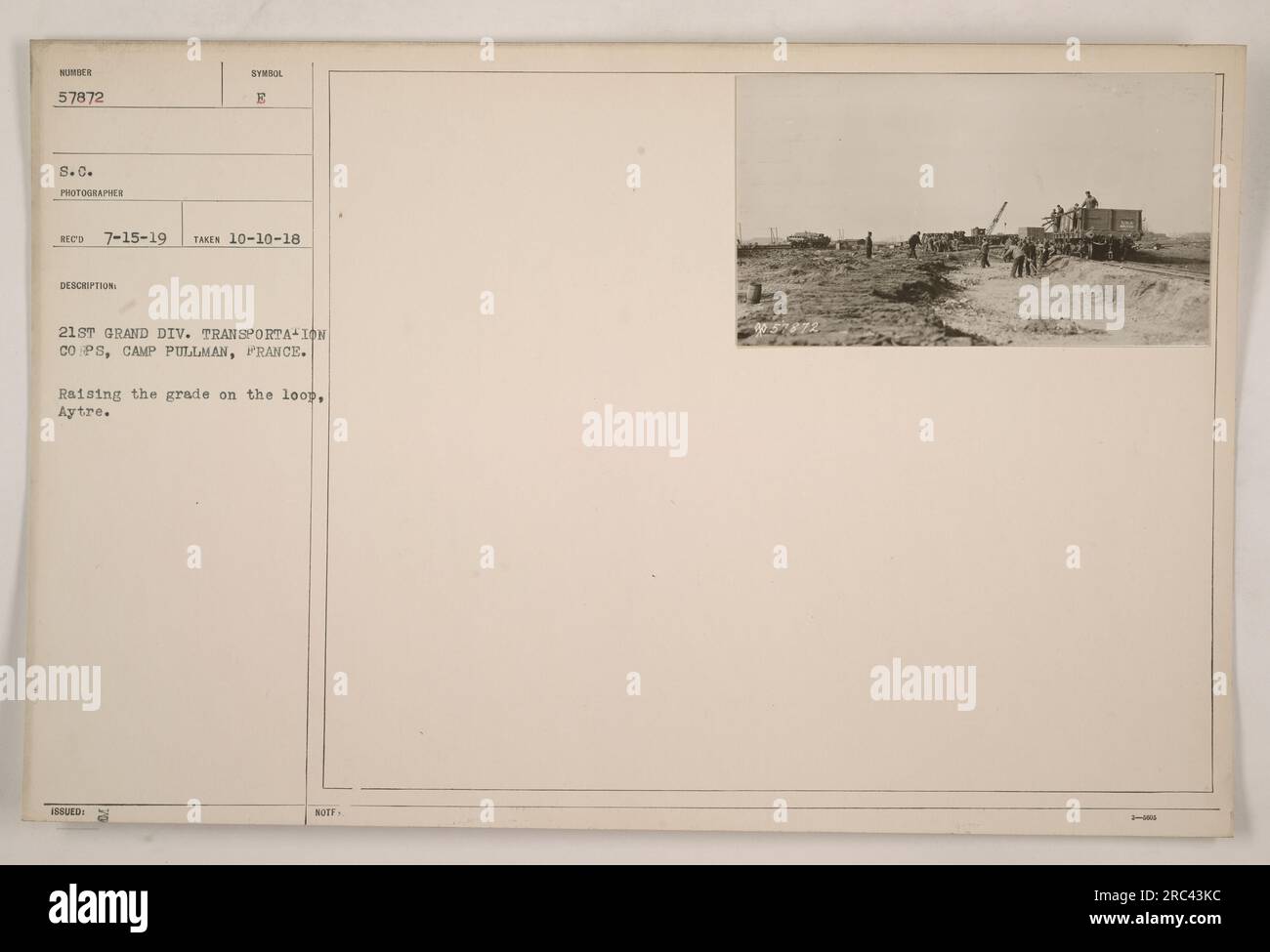 21st Grand Division Transportation Corps, Camp Pullman, France, working ...
