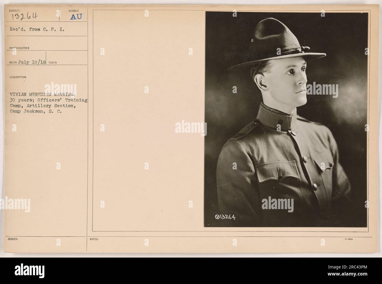 Photograph 111-SC-13264 shows Vivian Meredith Manning, a 30-year-old ...