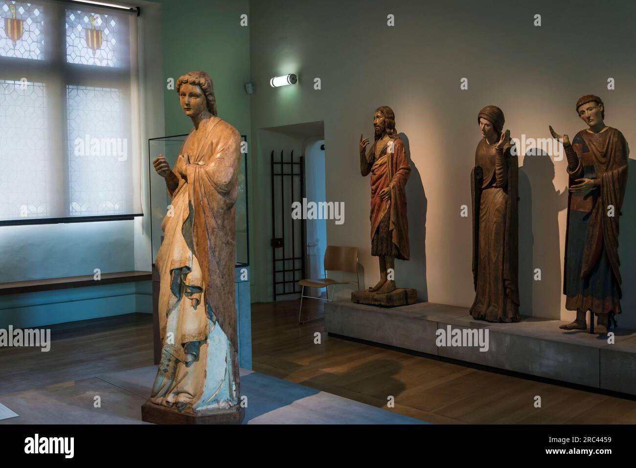 Medieval statues of saints, Cluny Museum - National Museum of the Middle Ages, Paris, France ...