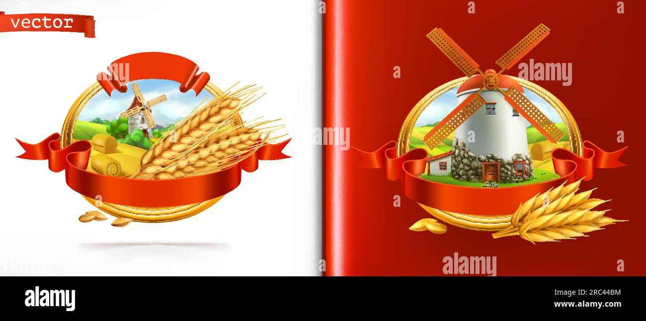The old flour mill Stock Vector Images - Alamy