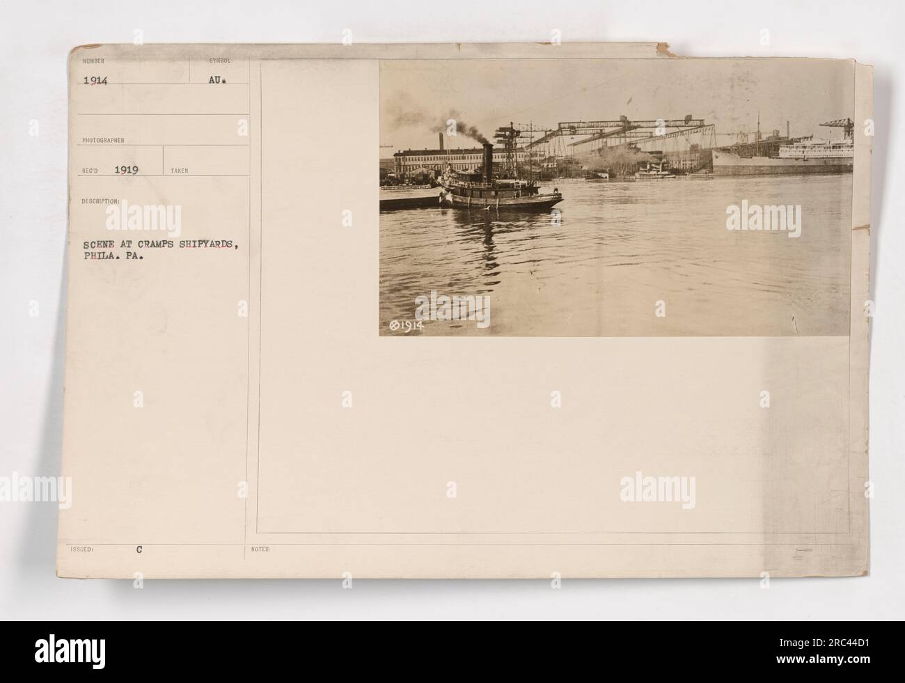 Construction scene at Cramp's Shipyard in Philadelphia, Pennsylvania ...