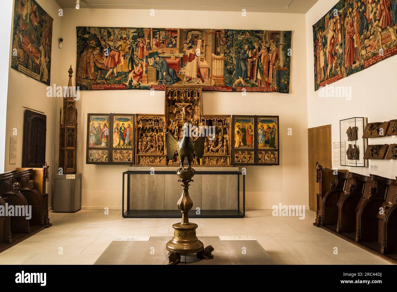 Sculpture, tapestries and paintings, Cluny Museum - National Museum of the Middle Ages, Paris ...