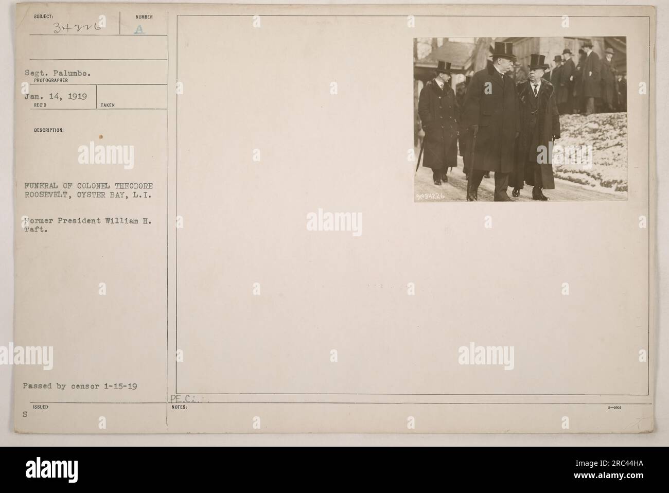 Colonel theodore roosevelt funeral hi-res stock photography and images ...