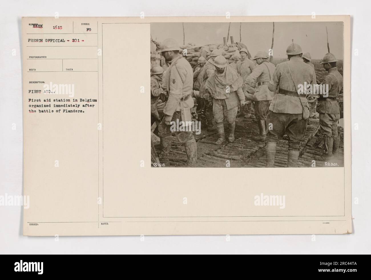 A first aid station in Belgium set up immediately after the Battle of ...