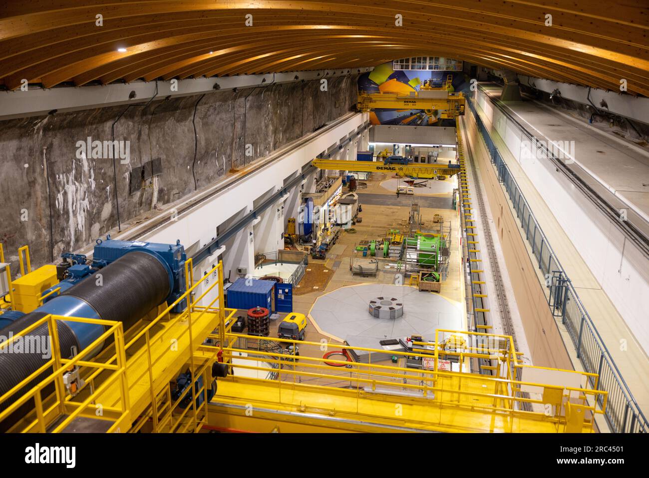 Goldisthal, Germany. 12th July, 2023. The machine cavern of the ...