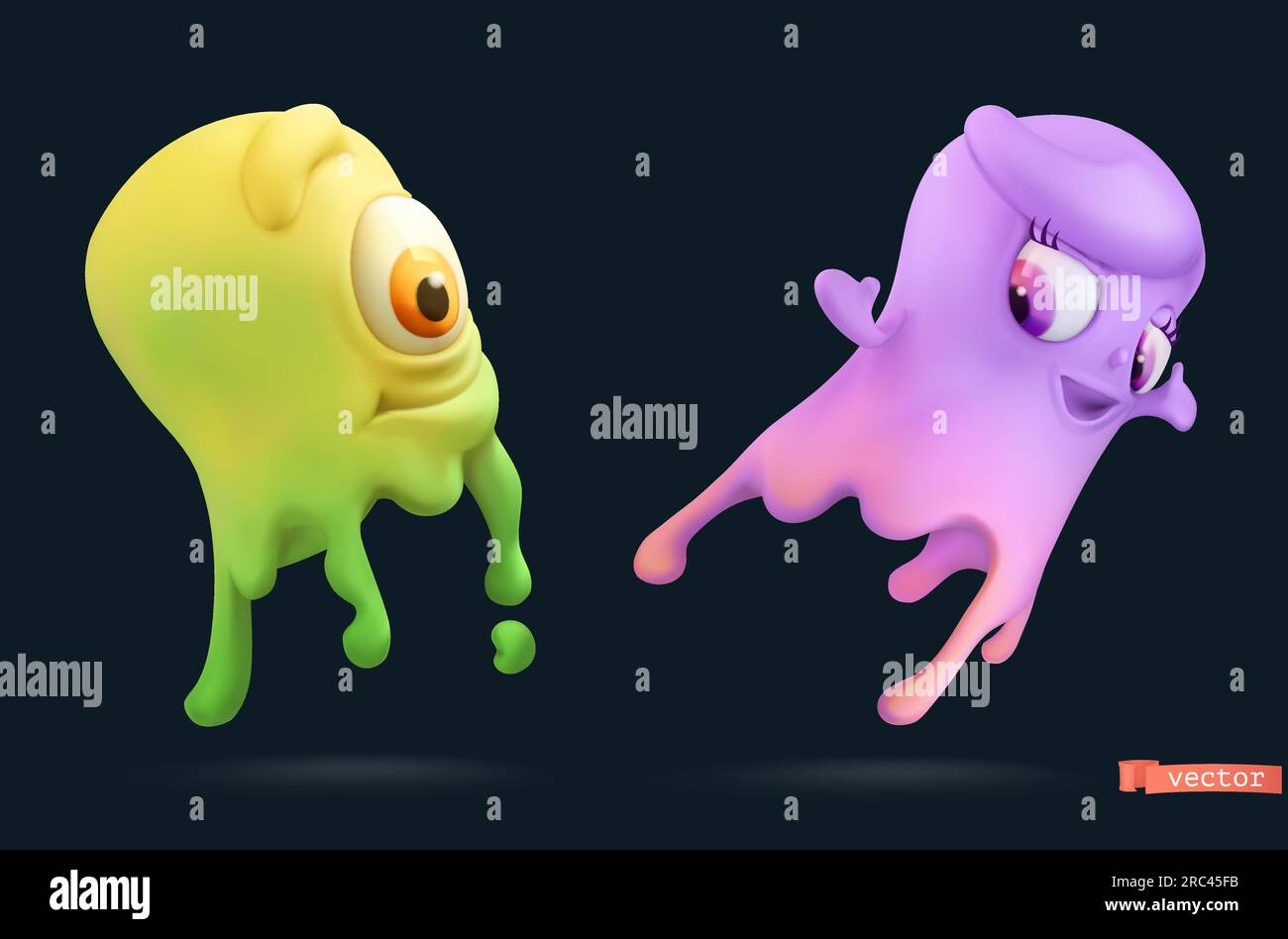 3d slime Stock Vector Images - Alamy