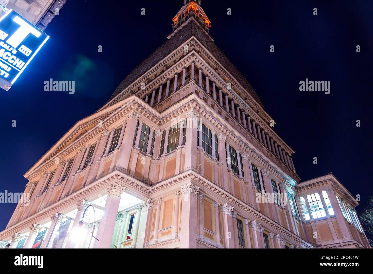 Turin, Italy - March 27, 2022: The Mole Antonelliana, a major landmark ...