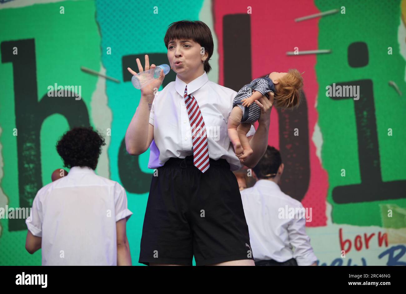 London, UK. Cast performs from the show Babies The Musical at West End ...