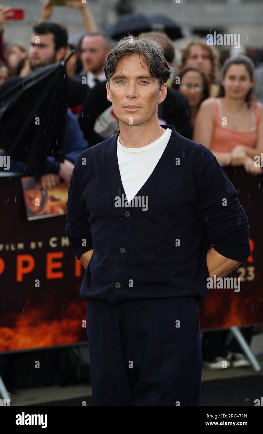 Cillian Murphy arrives for the photo call for Oppenheimer at Trafalgar ...