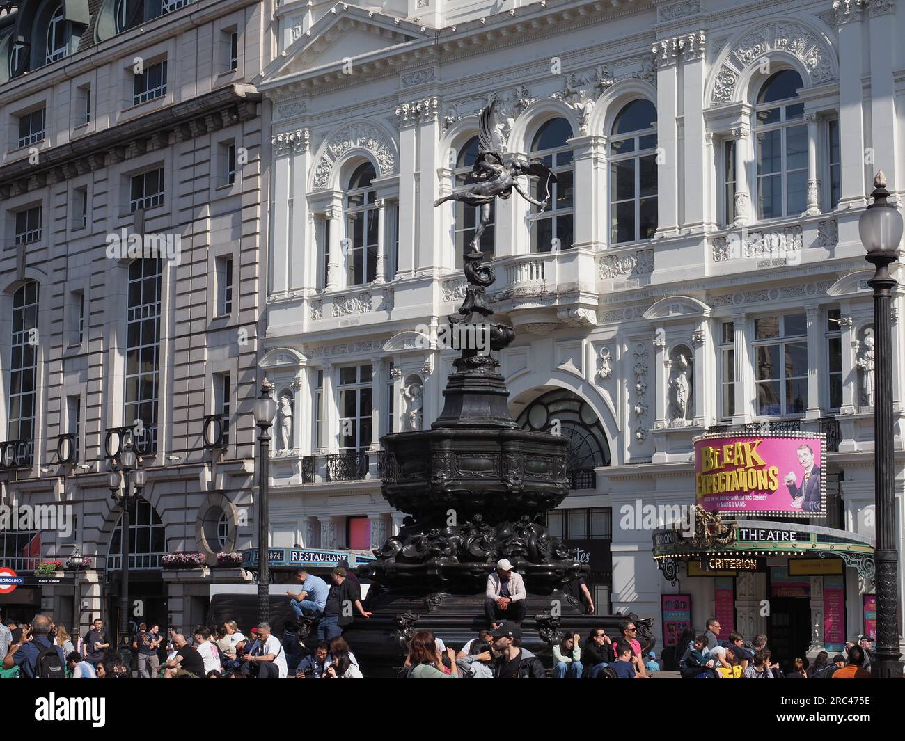 LONDON, UK - JUNE 07, 2023: Shaftesbury Memorial Fountain Eros statue ...