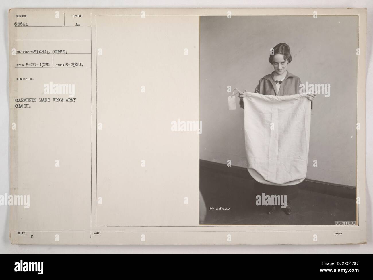 Soldiers modeling garments made from army cloth, as shown in this ...