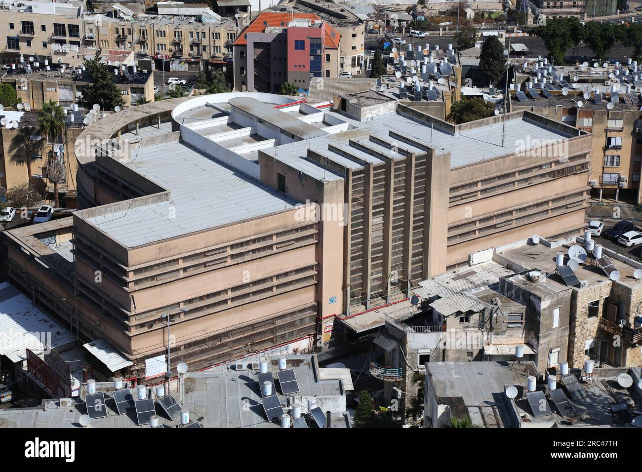HAIFA, ISRAEL - OCTOBER 31, 2022: Talpiyot Market building in Haifa ...