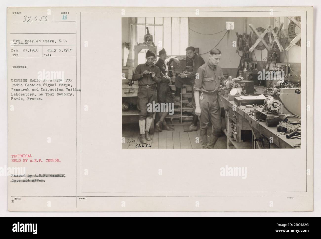 Soldier conducting radio apparatus testing for the Radio Section Signal ...