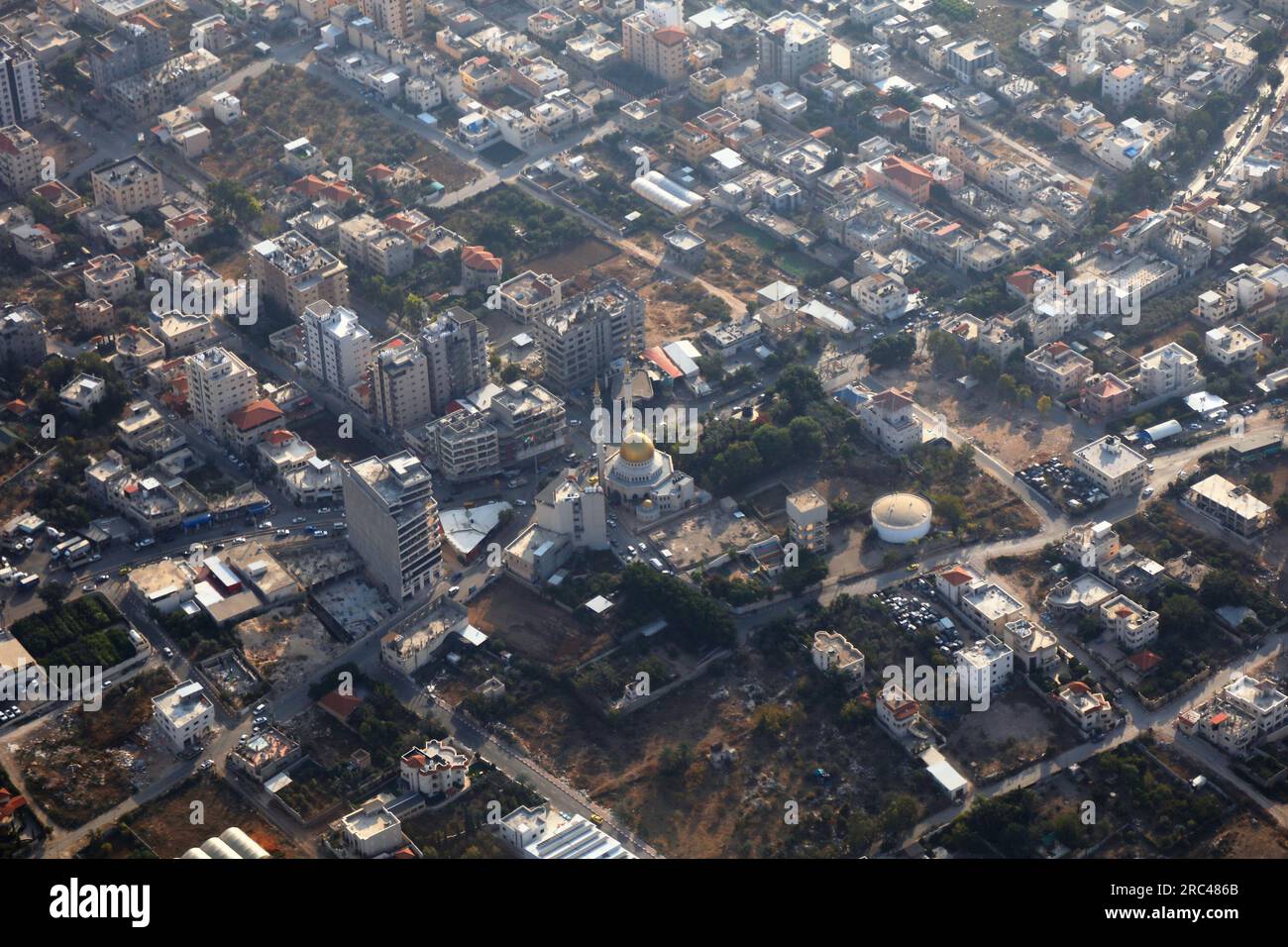 Qalqilya town in Palestine, also known as Qalqiliya. Residential area ...