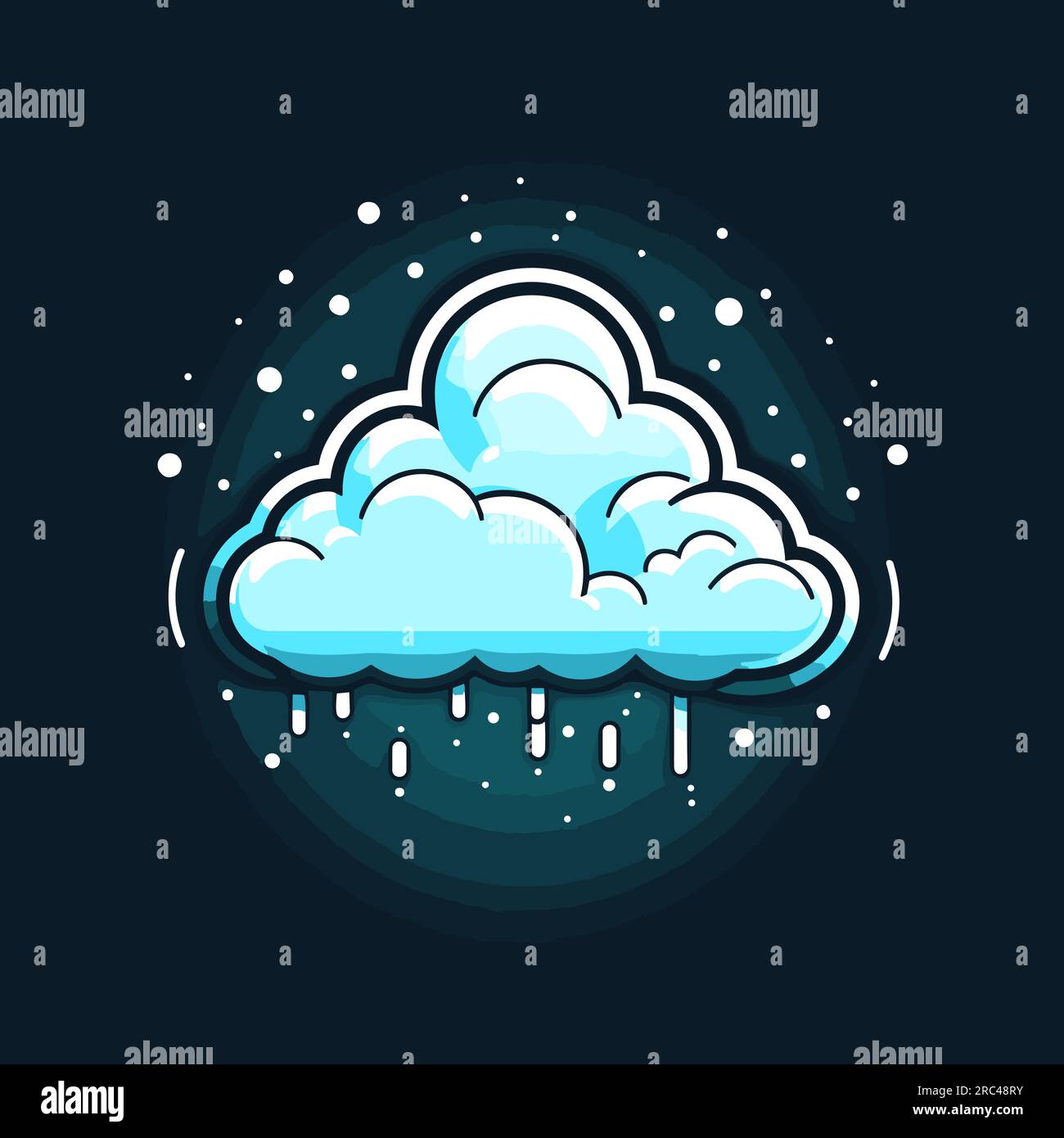 Cloud. Cloud hand-drawn comic illustration. Vector doodle style cartoon ...