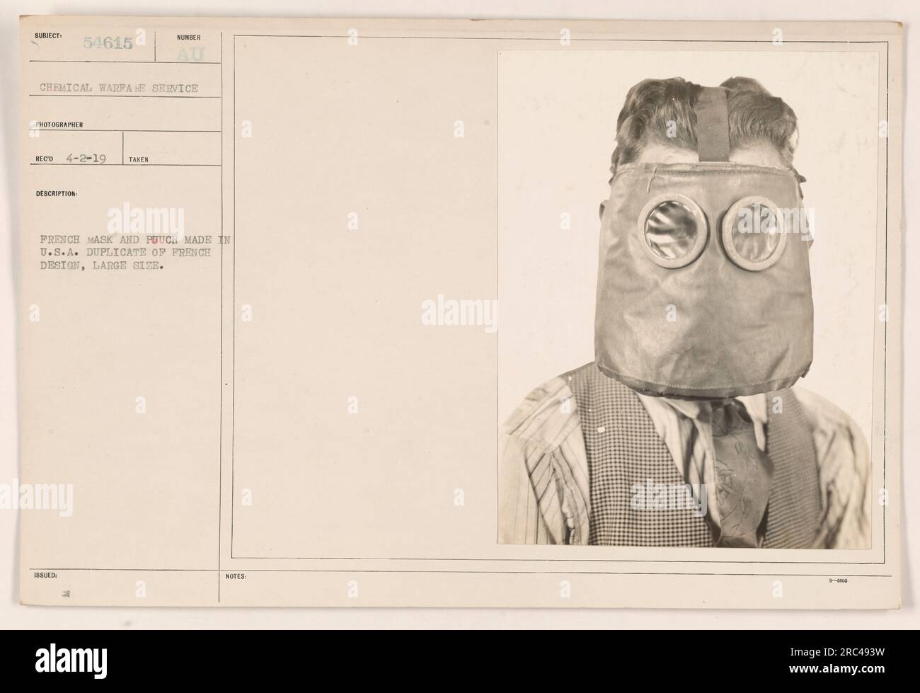 French mask and pouch replicated in the United States to match the ...