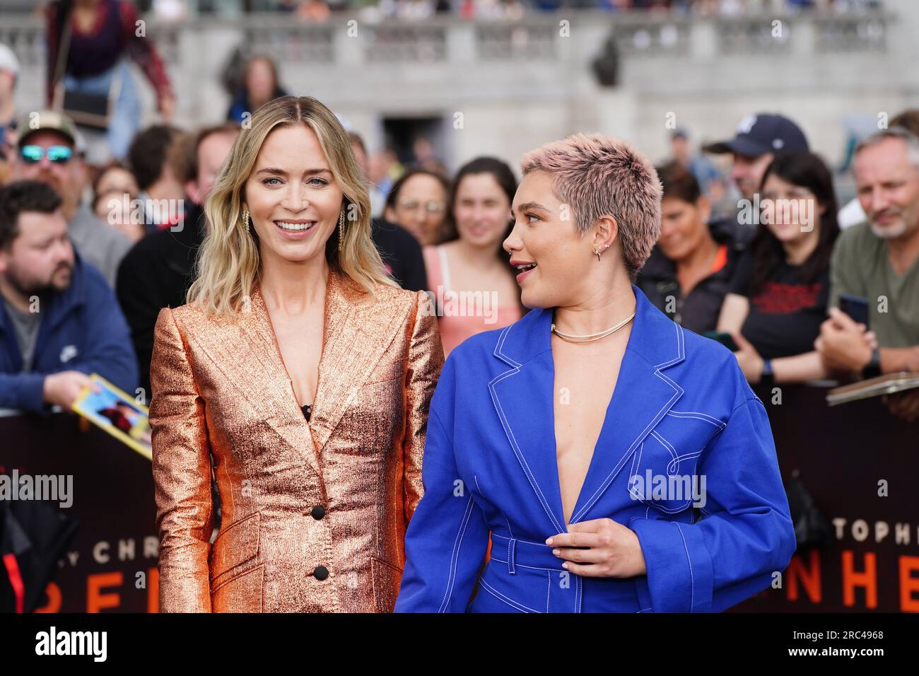 (left to right) Emily Blunt and Florence Pugh, arrives for the photo ...