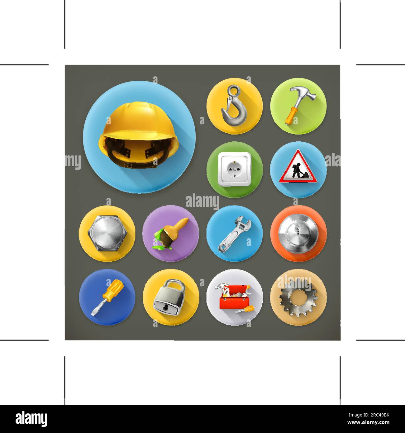 Construction worker shadow Stock Vector Images - Alamy