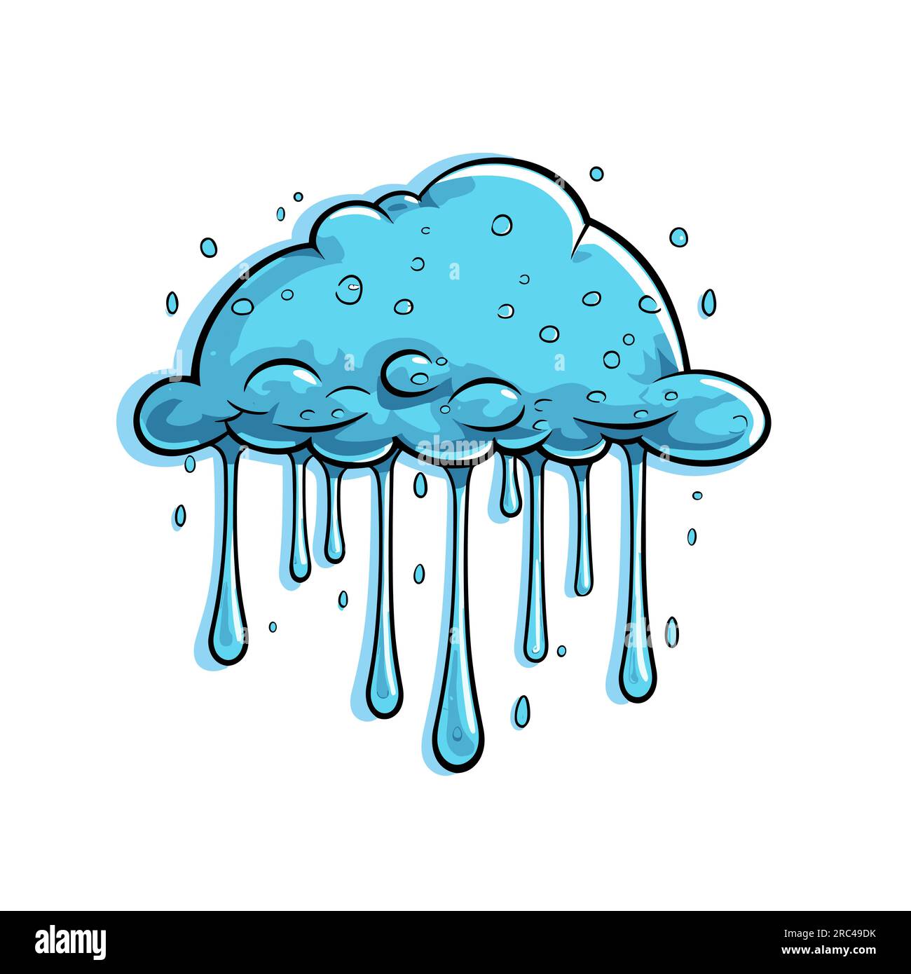 Cloud. Cloud hand-drawn comic illustration. Vector doodle style cartoon ...