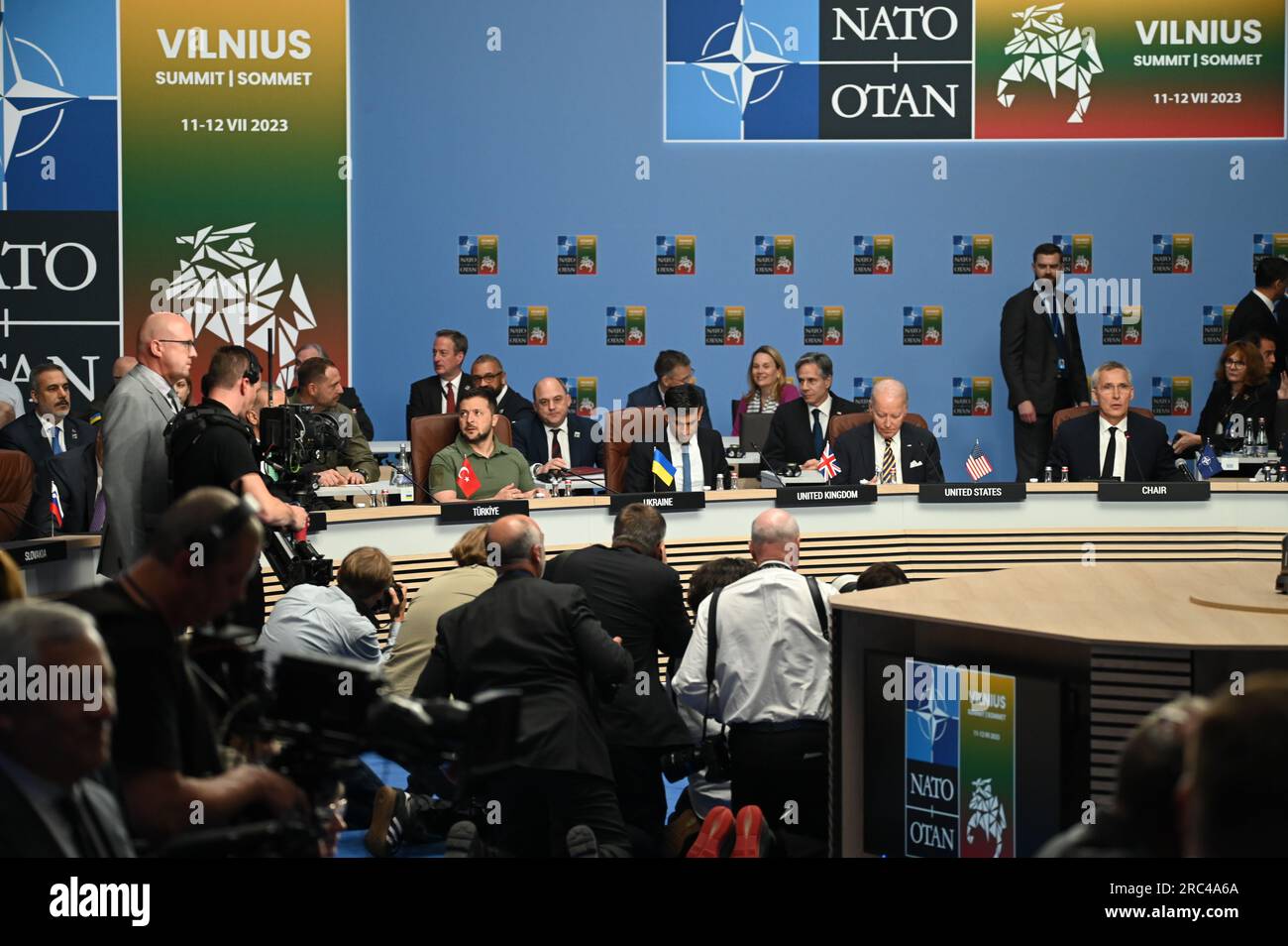 Vilnius, Lithuania. 12th July, 2023. Nato Public Forum 2023 at the ...