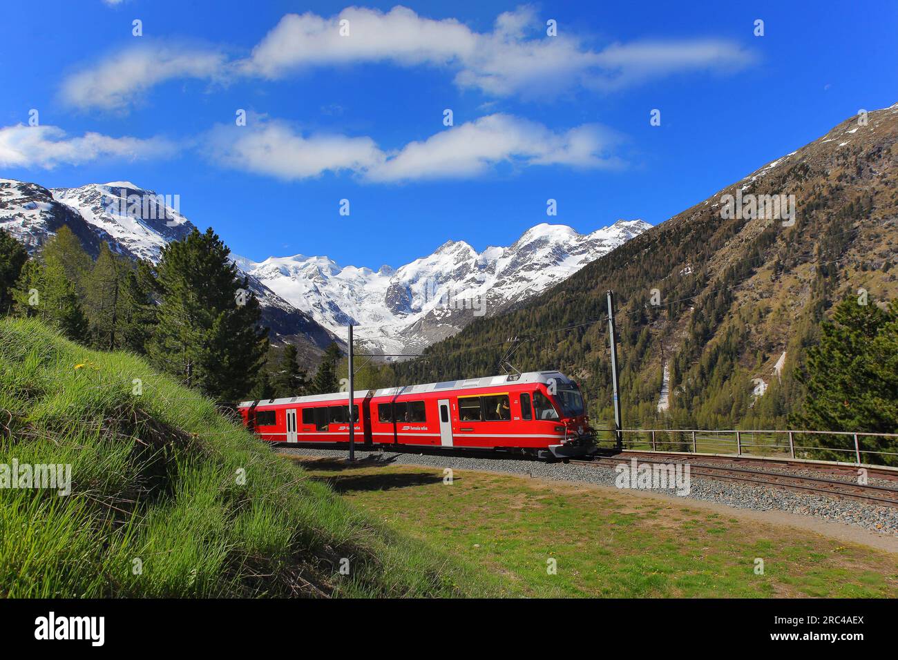 Morteratsch Glacier , Morteratschgletscher, Bündner Alps, Grisons ...