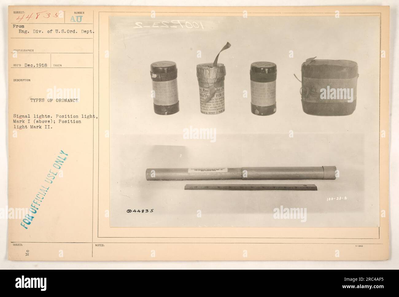 Image showing two types of signal lights used by the Engineering ...