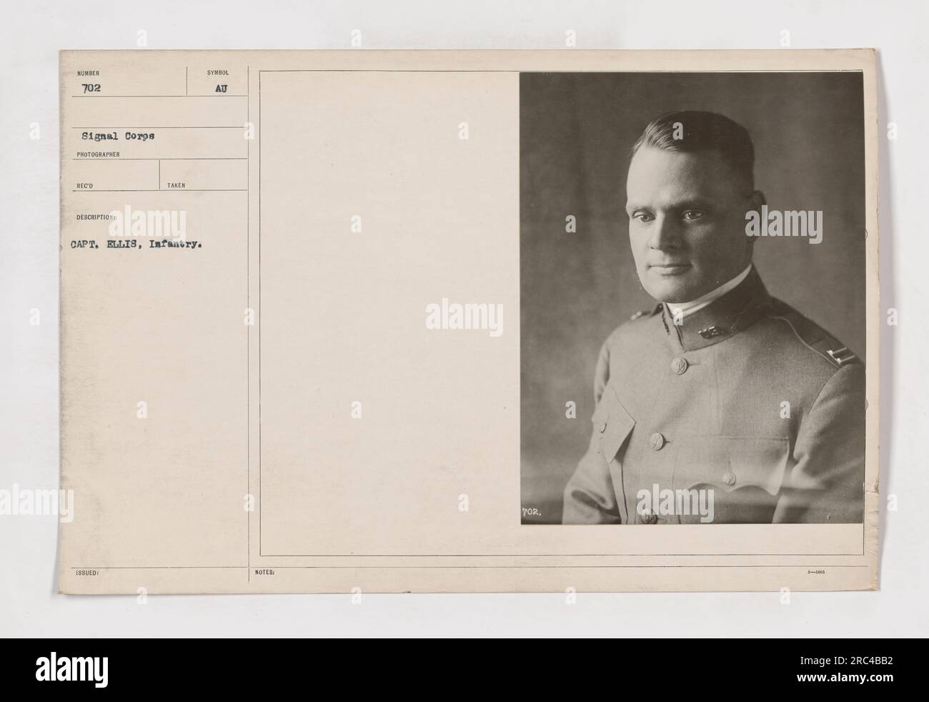 Captain Ellis, a member of the Infantry, is captured in this photograph ...