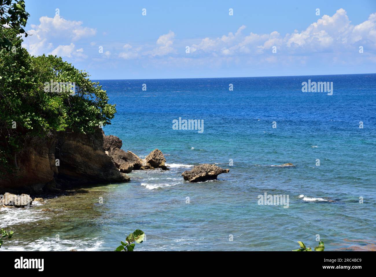 Scenic coastline beach in Portland Jamaica Stock Photo - Alamy
