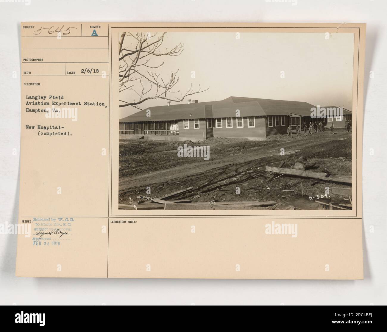 An image of the new hospital at Langley Field Aviation Experiment ...