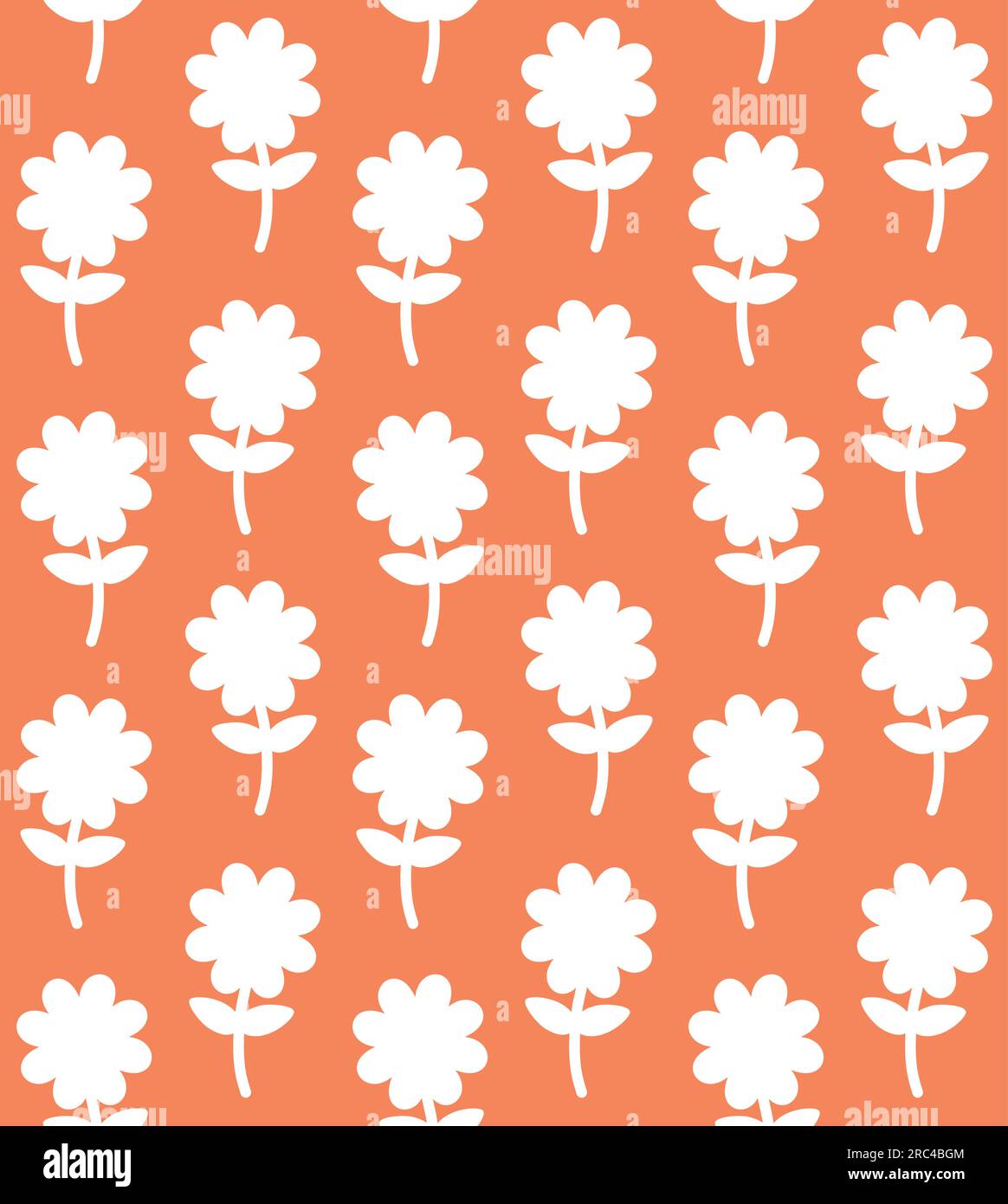 Vector seamless pattern of retro groovy flower Stock Vector Image & Art ...