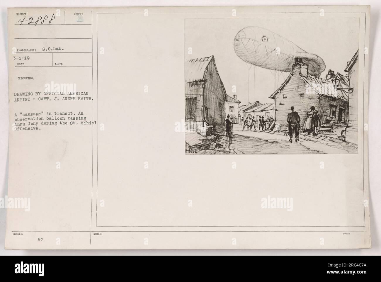 Image depicting an observation balloon passing through Jony during the ...