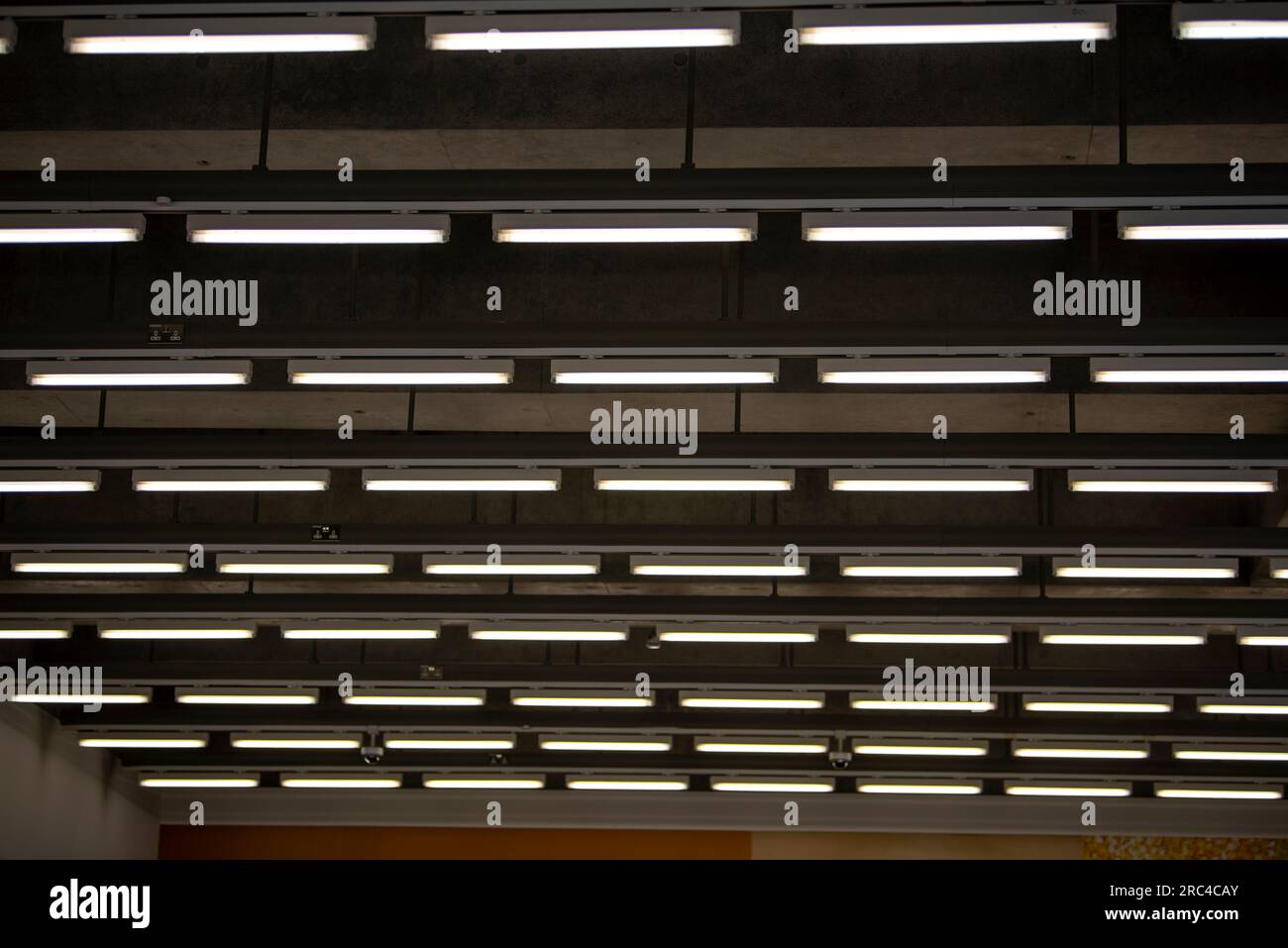 Ceiling lighting setup in a modern museum Stock Photo - Alamy
